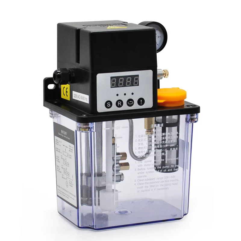 Bomba de lubricación automática de 2L, 220V, bomba lubricante automática, inyectores de aceite ...