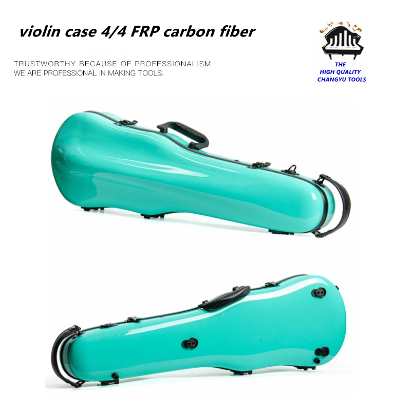 High-quality-violin-case-4-4-FRP-carbon-fiber-light-cyan-Fashion-style ...