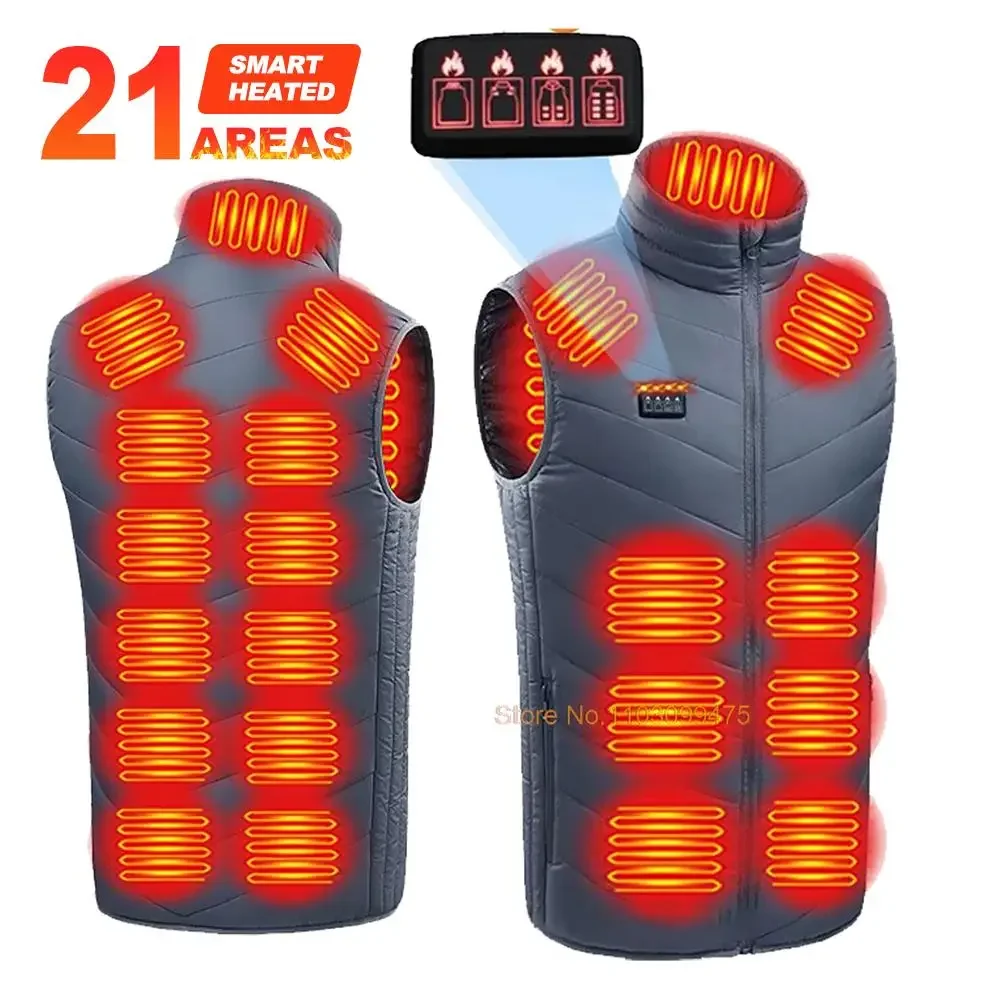 Heating Vest Men Women Self Heating Jacket Skiing Winter USB Electric ...