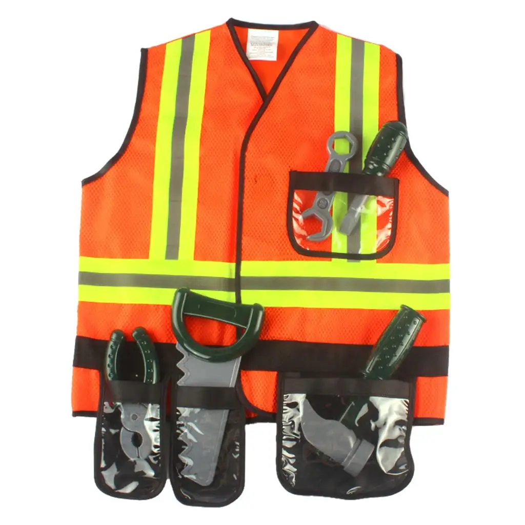 Pretend Engineer Costume With 5pcs Tools Engineer Uniform For Party ...