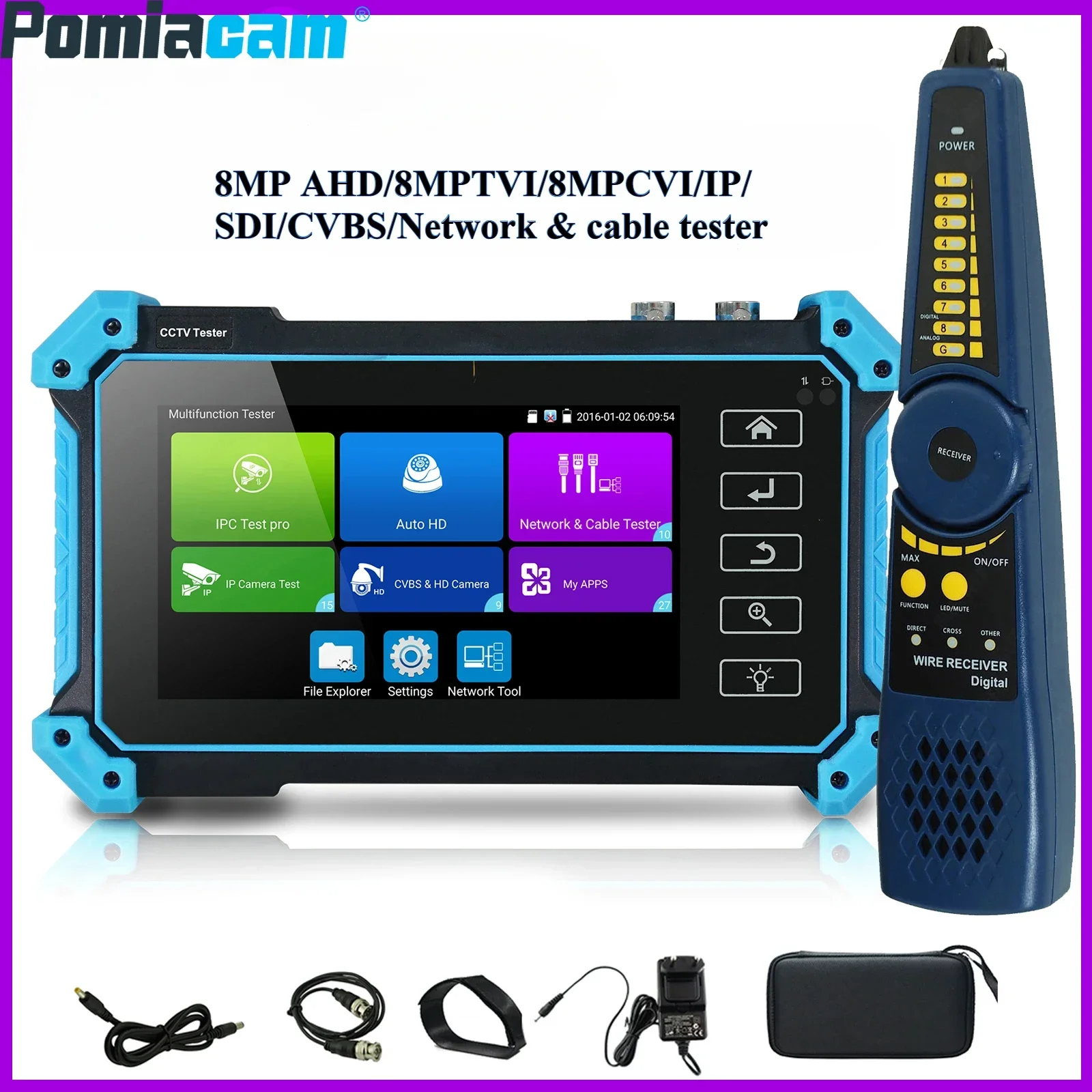 IPCTester Cctv Tester todo en uno 5200 Plus cámara Monitor cámaras Rj45 ...