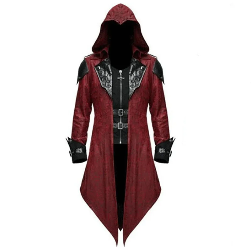Renaissance Tailcoat Gothic Men's Pirate Costume Tailcoat Jacket ...