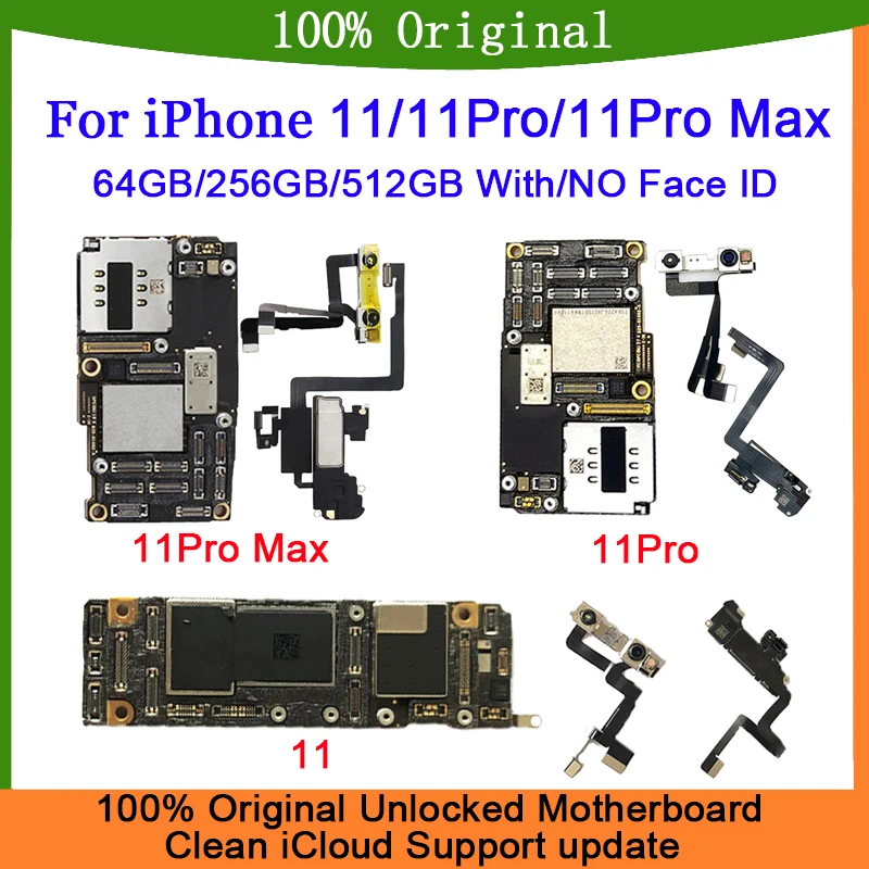 เมนบอร์ดสำหรับ iPhone 11 Pro บอร์ด11Pro MAX ทดสอบเมนบอร์ดแผ่นลอจิก iCloud สะอาดรองรับการอัพเดต ...