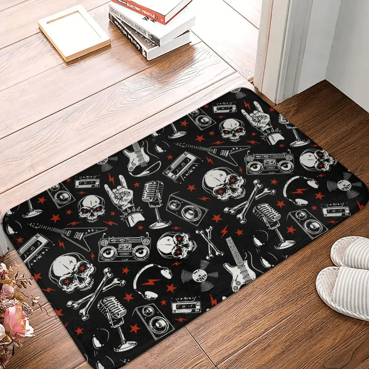 Retro-Non-slip-Rug-Doormat-Living-Room-Mat-Heavy-Metal-Concert-Music ...