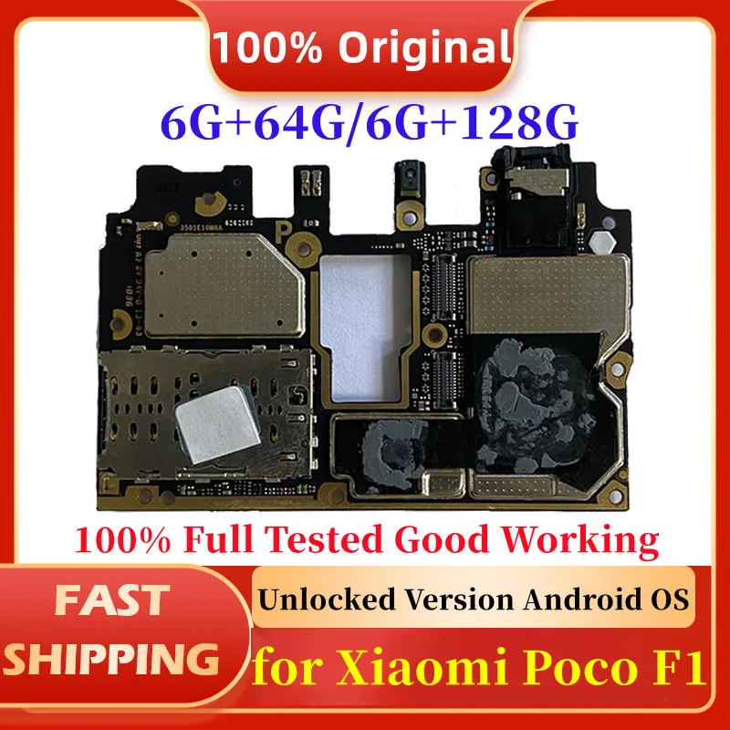 100% Original Motherboard for Xiaomi Poco F1 Mainboard with Fulll Chip ...