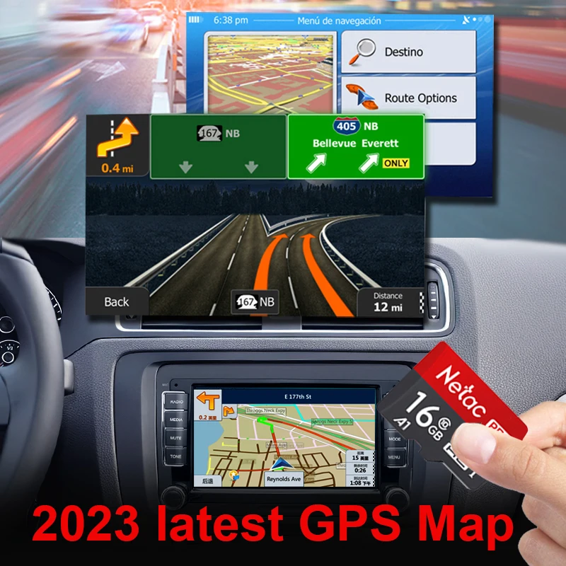 2023 latest GPS Map for Volkswagen 2 din car radio windows 6.0 GPS ...