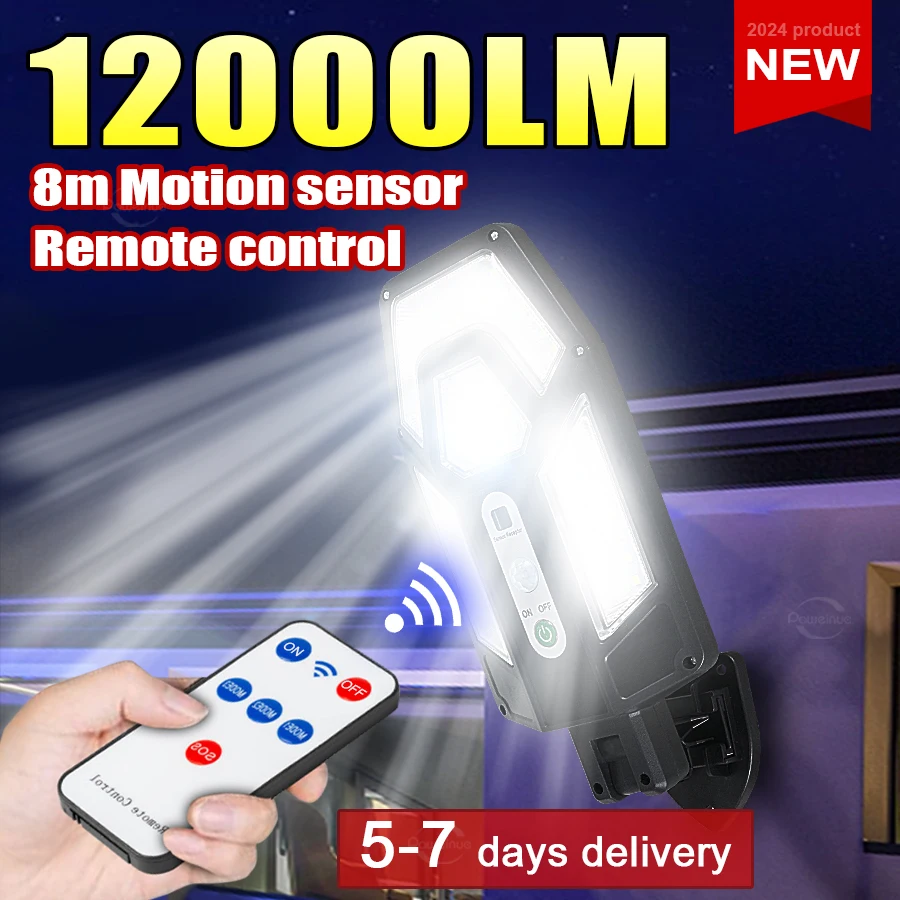 12000LM-Solar-Lamp-Outdoor-Sunlight-Motion-Sensor-8m-Remote-Control ...
