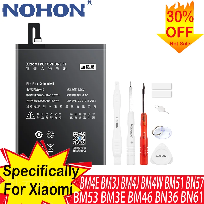 NOHON-Battery-For-Xiaomi-Redmi-Note-BM4E-BM3J-BM4J-BM4W-BM51-BN57-BM53 ...