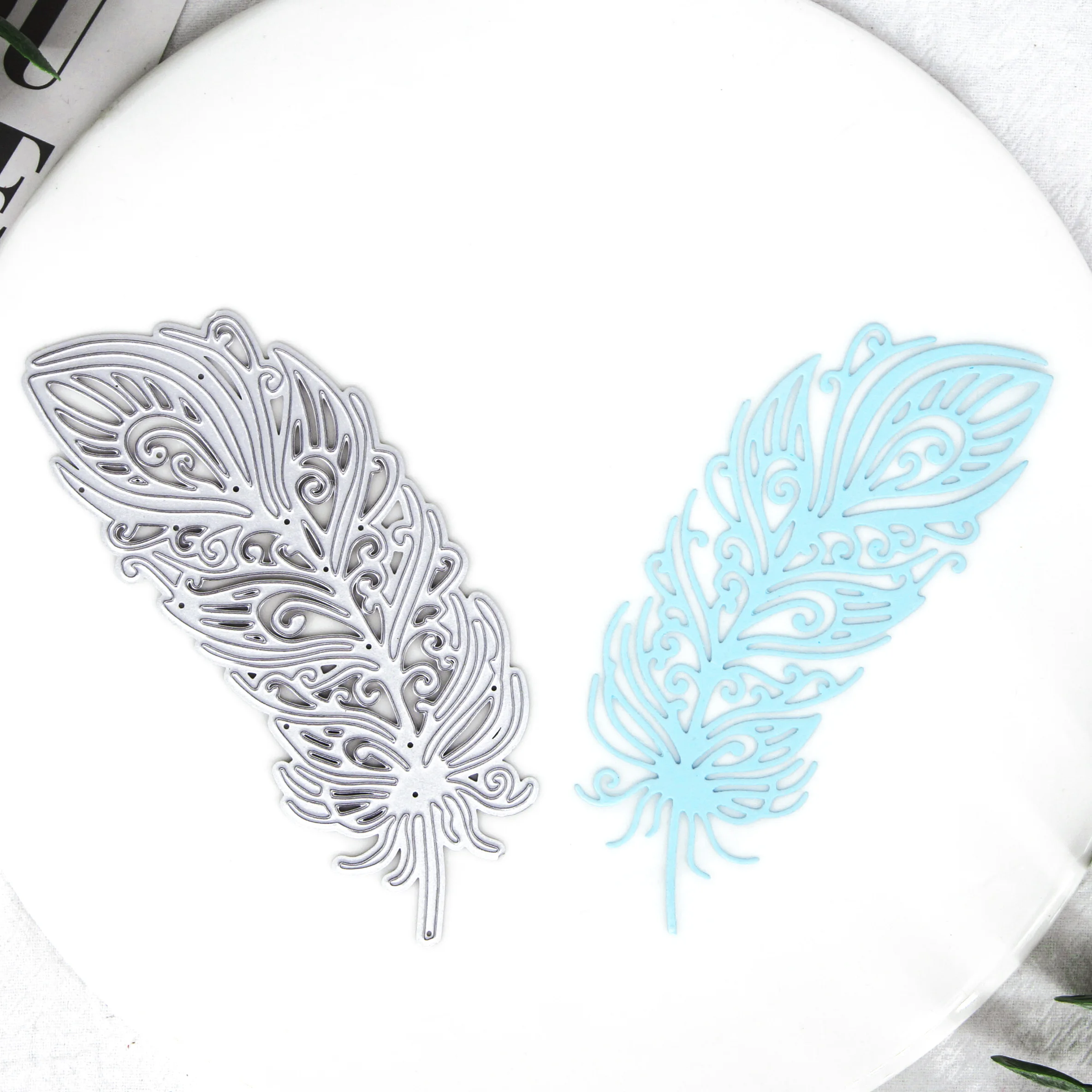 Craft-metal-cutting-dies-cut-die-mold-Feather-decoration-Scrapbook ...