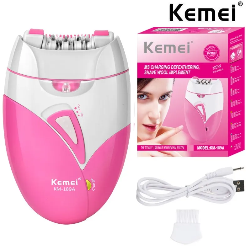 Kemei-189A-Women-Painless-Epilator-Rechargeable-Body-Hair-Removal ...