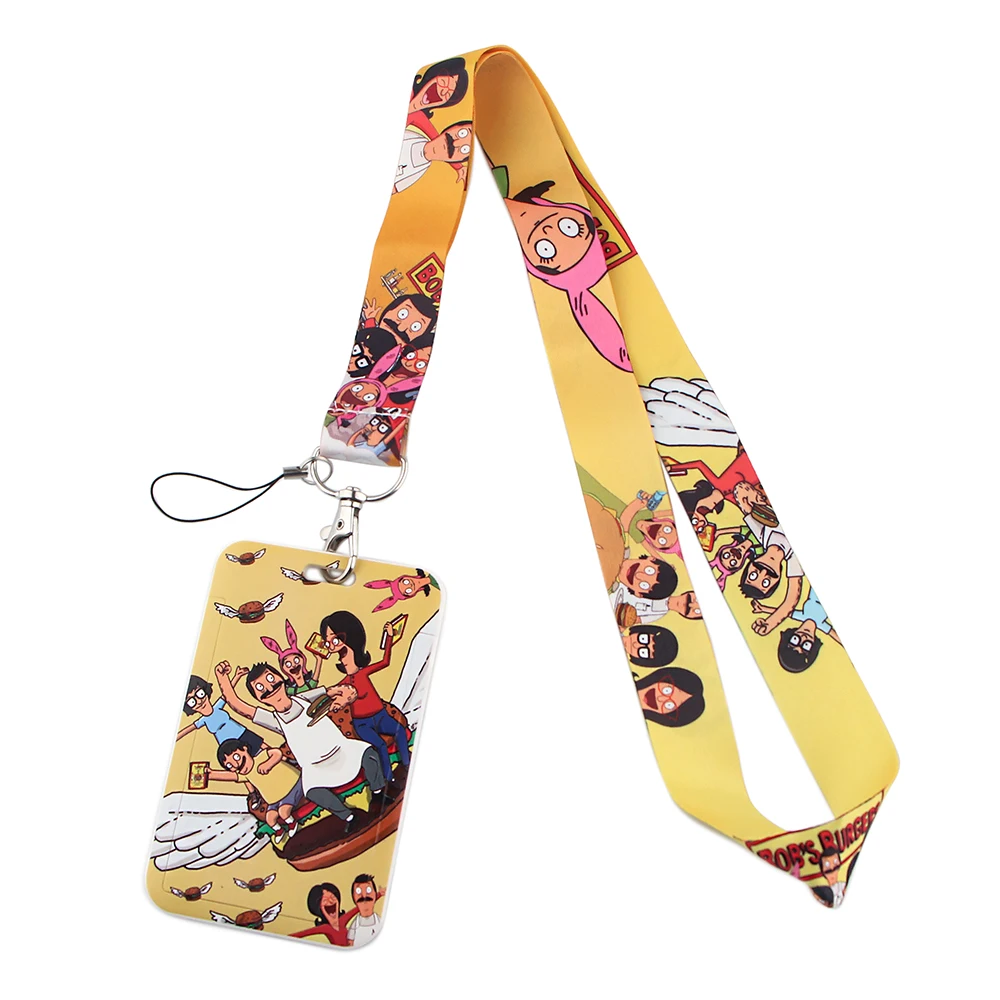 Yq944 Classic Cartoons Families Keychain Lanyard Id Card Travel Credit ...