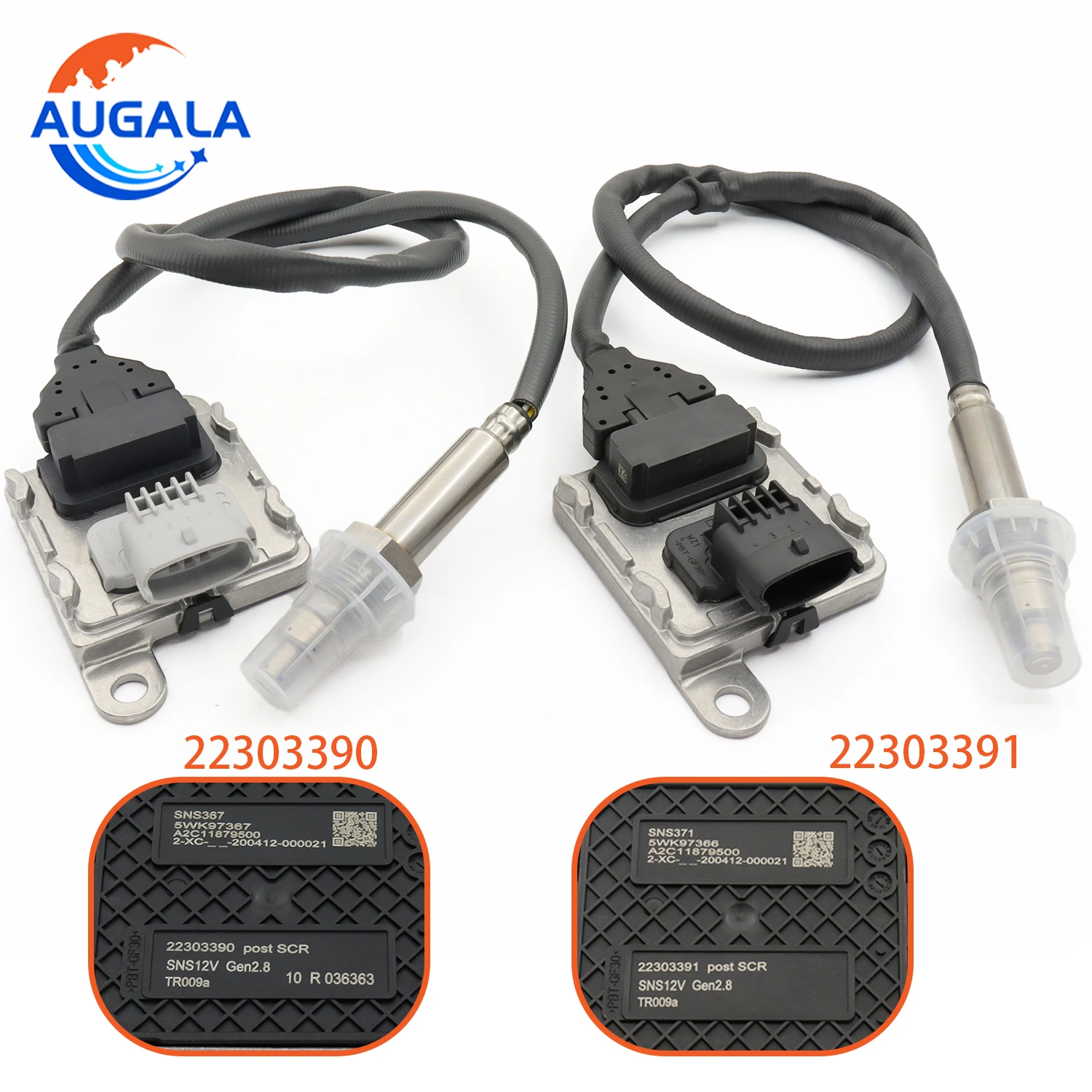 AUGALA-2PCS-Nitrogen-Oxide-Nox-Sensor-22303390-22303391-For-Volvo-VNL ...