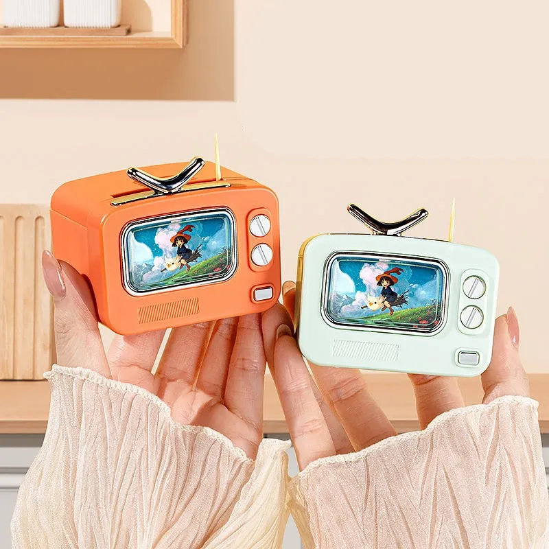 2023-New-TV-Toothpick-Press-Type-Toothpick-Box-Cute-Cartoon-Portable ...