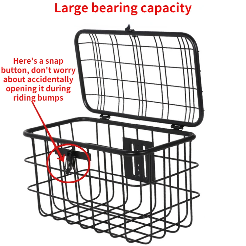 Bicycle-Basket-Electric-Bicycle-Rear-Basket-Bold-and-Enlarged-with-Lock ...