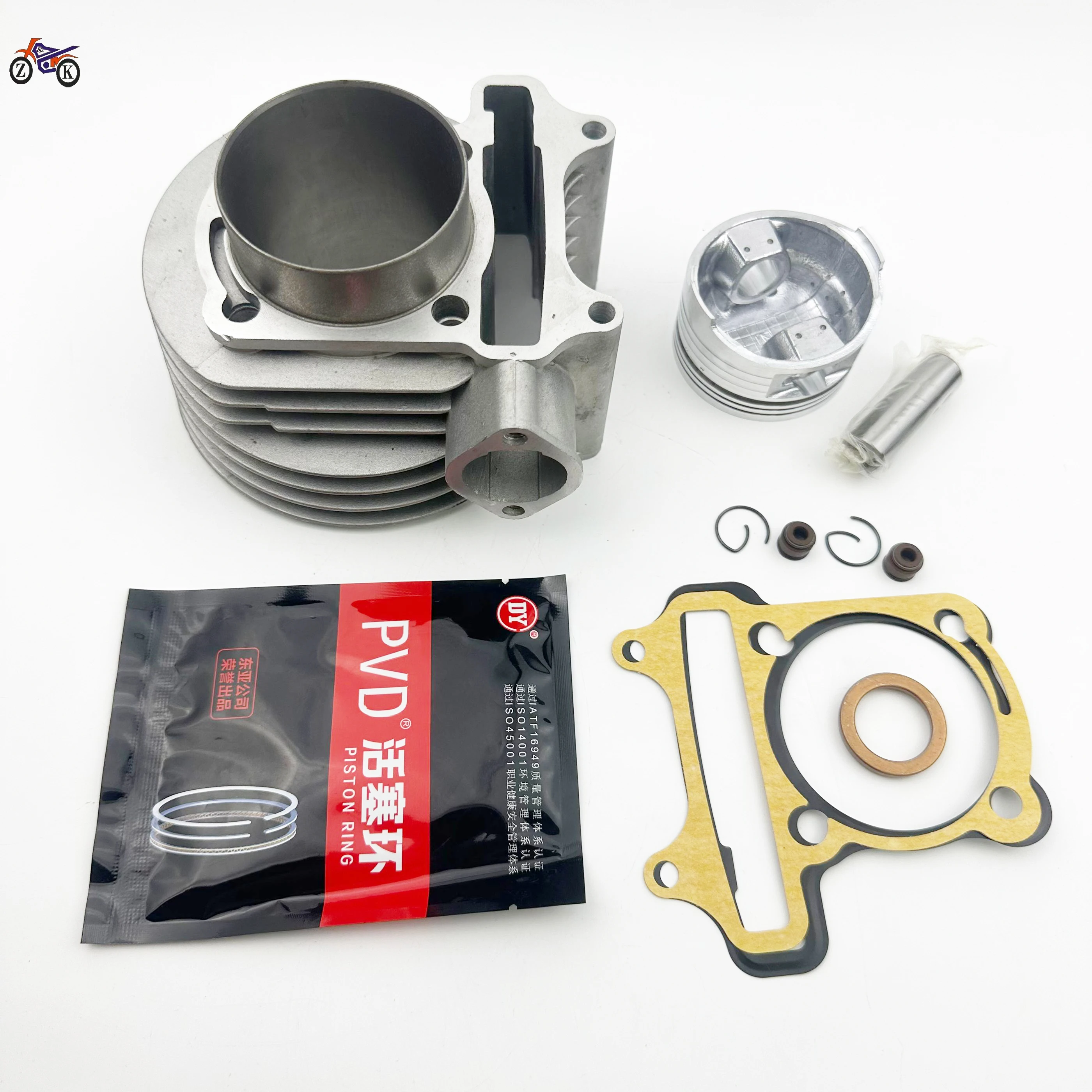 GY6 170cc 61mm Big Bore Cylinder Kit With Piston Ring Pin For 4 Strokes ...