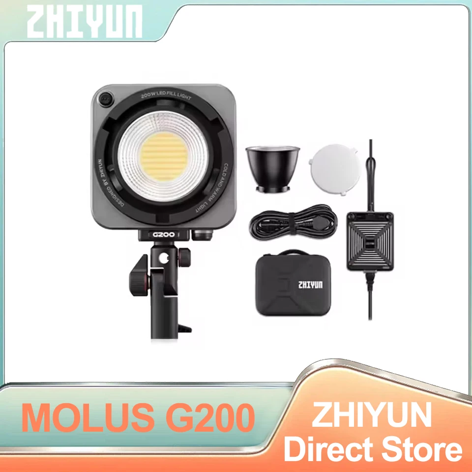 ZHIYUN-MOLUS-G200-Video-Light-200W-LED-Photography-Lighting-Fill-Light-for-Photos-Studio-Video ...