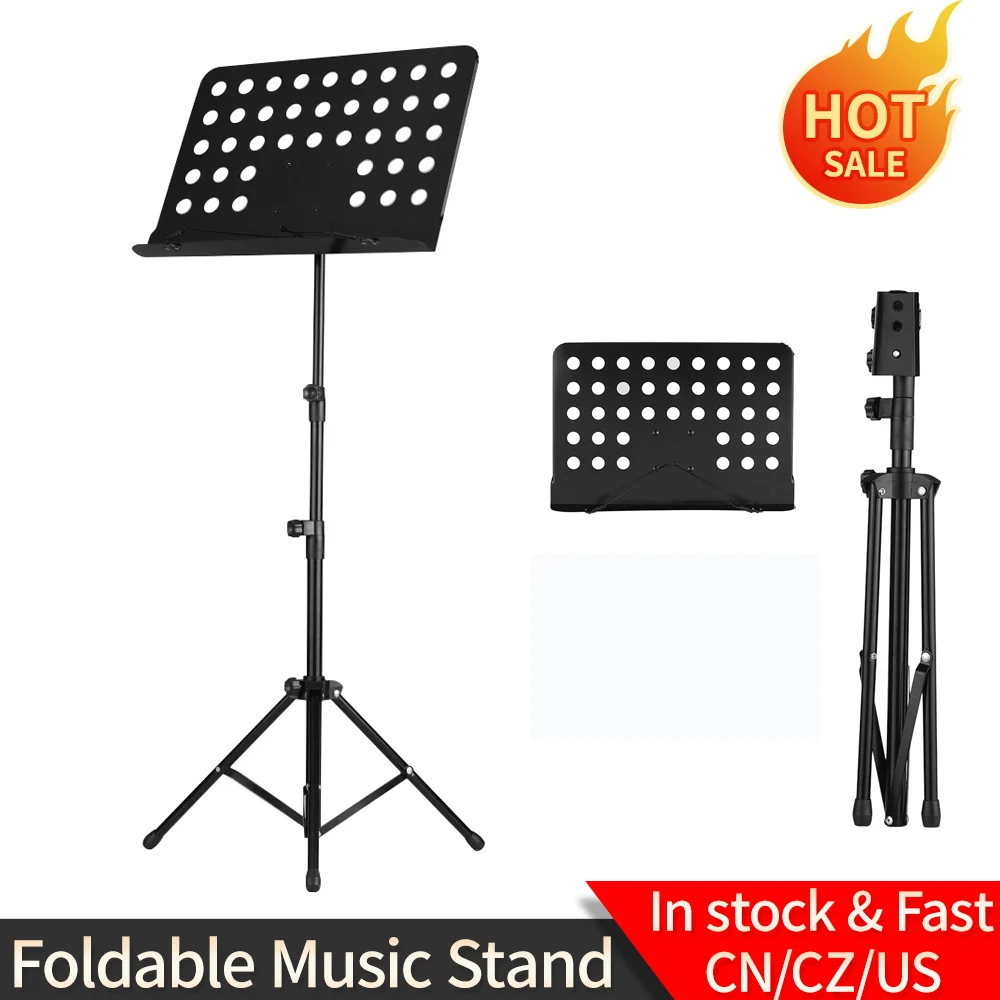 Collapsible-Sheet-Music-Score-Tripod-Stand-Holder-Aluminum-Alloy ...