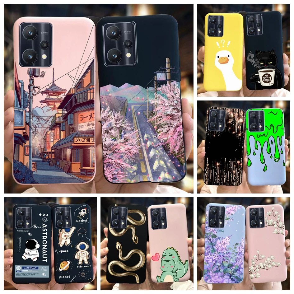 Stylish Painted Soft Back Protective Phone Case Cover for Realme 9i 4G ...