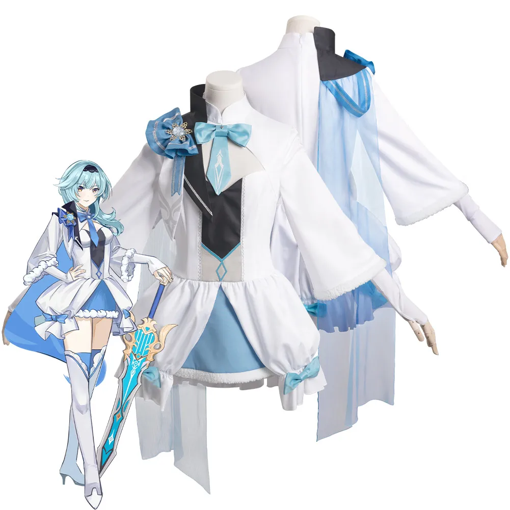 Genshin-Impact-Cosplay-Eula-Cosplay-Costume-Dress-Bowtie-Outfits ...