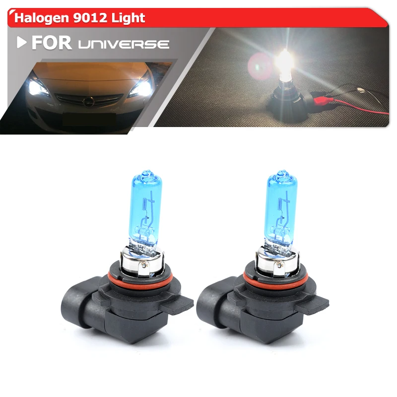 2X 9012 HIR2 9012 LL HALOGEN HEADLAMP HEADLIGHT BULBS 12V 55W 6500K XENON LOOK WHITE PAIR NEW ...