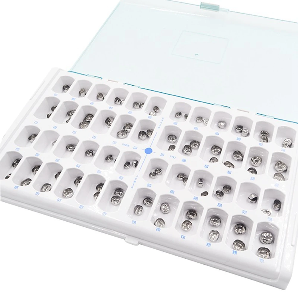 48Pcs-Kit-Dental-Stainless-Steel-Crown-Kids-Primary-Molar-Refill ...