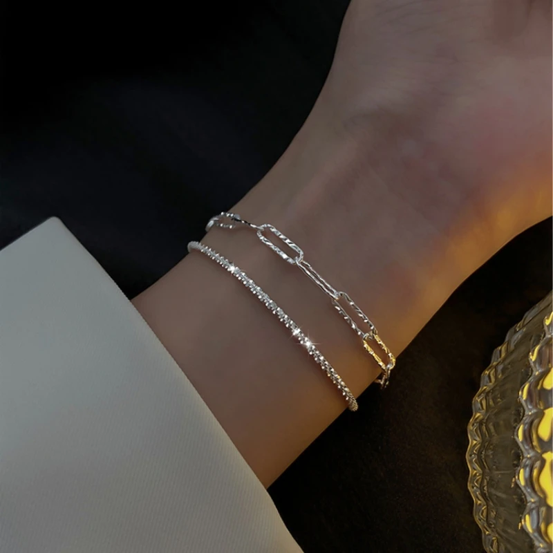 2023-Classic-Silver-Color-Bracelet-for-Women-Delicate-Sparkling ...