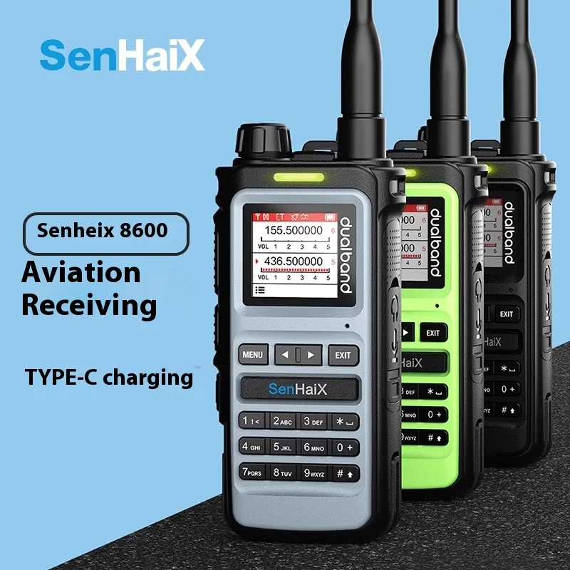 SenHaiX-8600-Dual-Band-Walkie-Talkie-Air-Band-U-VHF-PTT-Portable ...