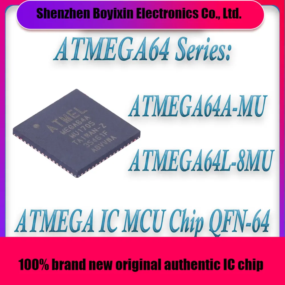 ATMEGA64A MU ATMEGA64L 8MU ATMEGA64A ATMEGA64L 8 ATMEGA64L ATMEGA64 ATMEGA IC MCU Chip QFN 64 ...