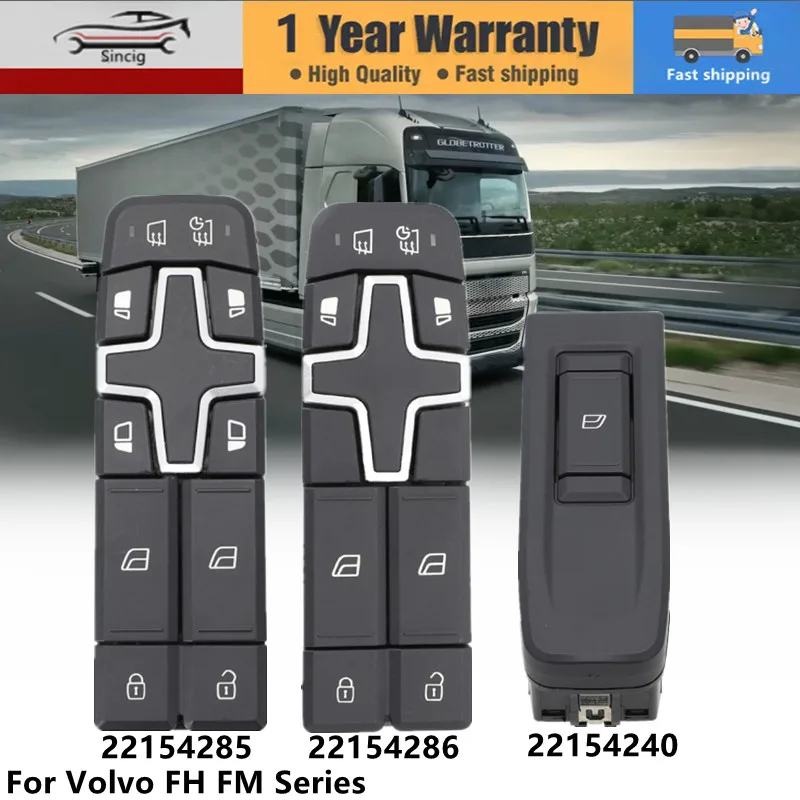 새로운 파워 마스터 윈도우 스위치 윈도우 리프터 스위치 버튼 Volvo FH FM 시리즈에 적합 1998-2013 ...