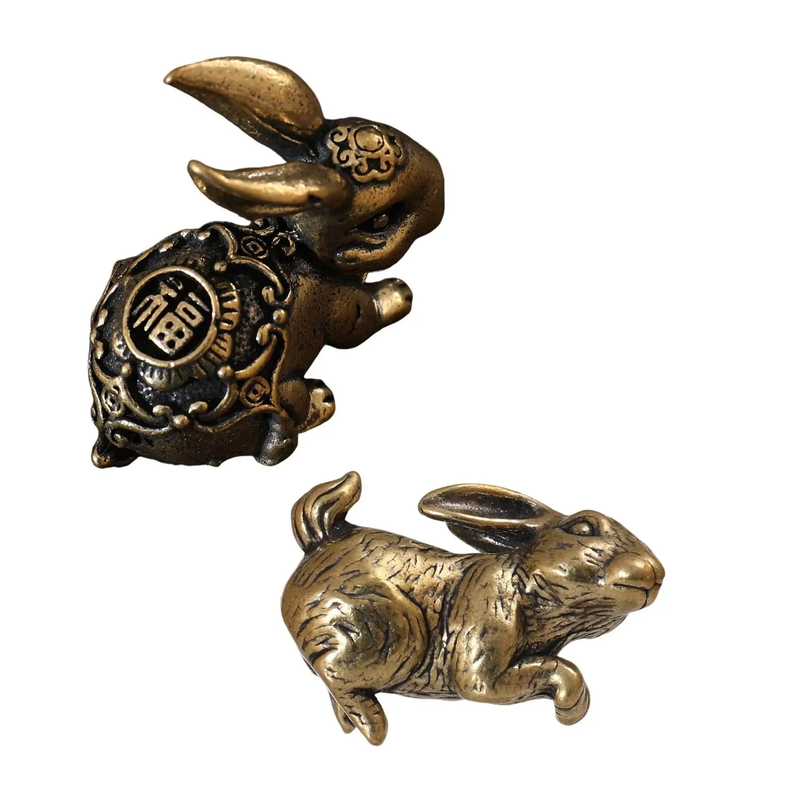 2-6pack-Small-Rabbit-Statue-Collection-Art-Sculpture-for-Office ...