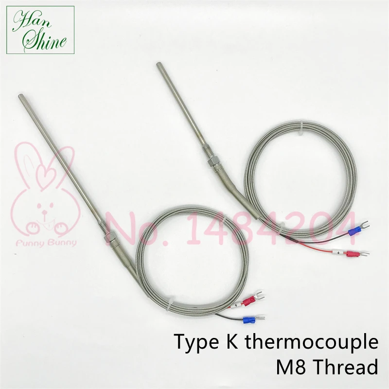 K-Type-Thermocouple-Probe-Diameter-5mm-Length-100mm-150mm-Stainless ...