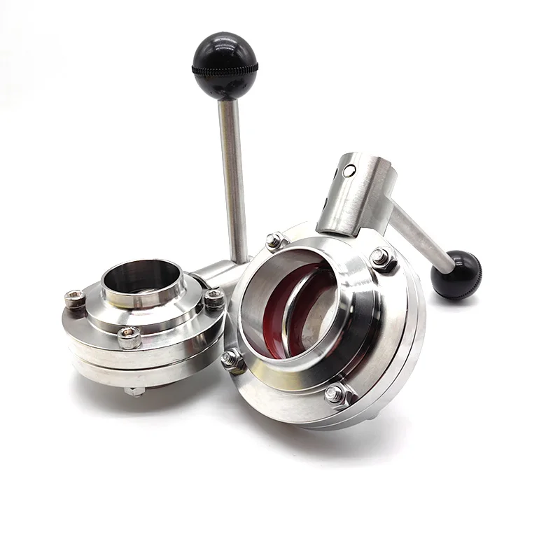 19mm 25mm 38mm 51mm 63mm Self-made Welding Manual Butterfly Valve 304 ...