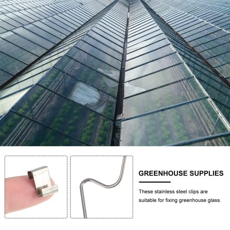 Outils de jardinage,Clips de fixation pour serre-verre en acier ...
