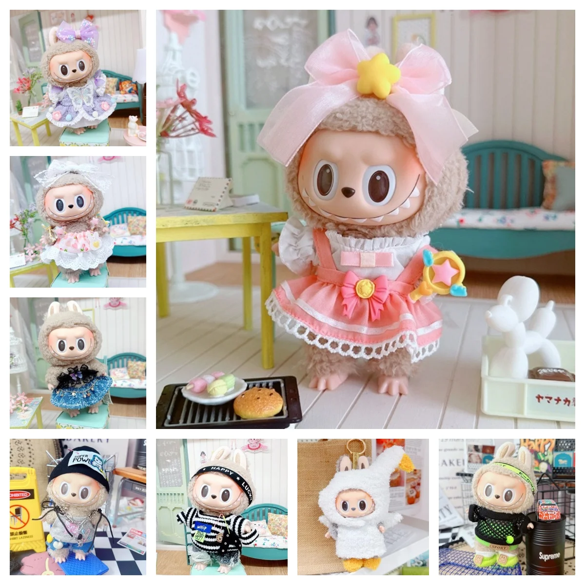 Doll-Clothes-for-17cm-Labubu-Doll-Toy-Cute-Mini-Plush-Doll-s-Clothes ...