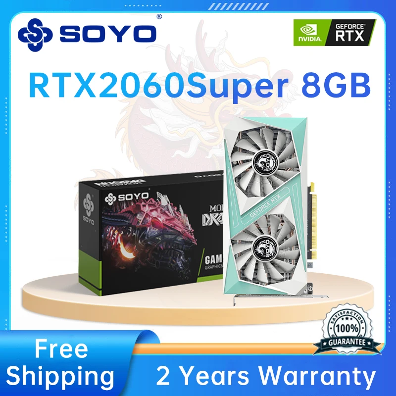 SOYO-RTX-2060-Super-Graphics-Card-8GB-256Bit-desktop-gaming-graphics-card-GDDR6-supports-PCIE ...