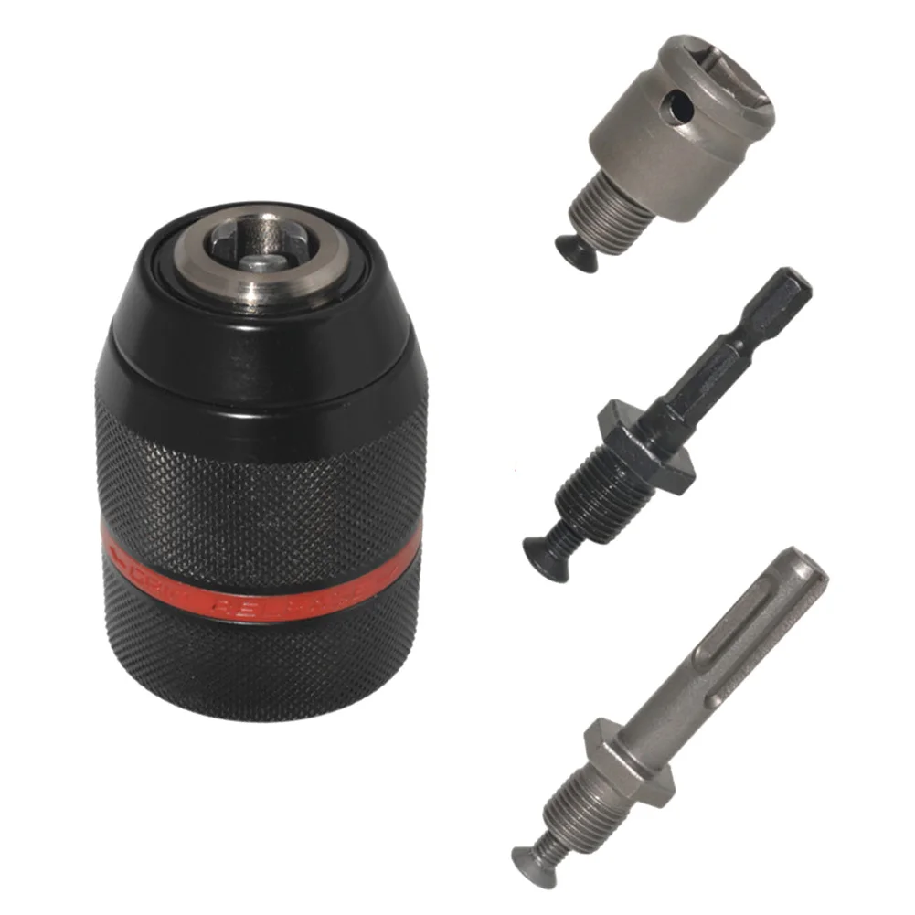 Metal Drill Chuck Adapter SDS Shank 1.5-13mm Impact Driver Adapter 1/4 ...
