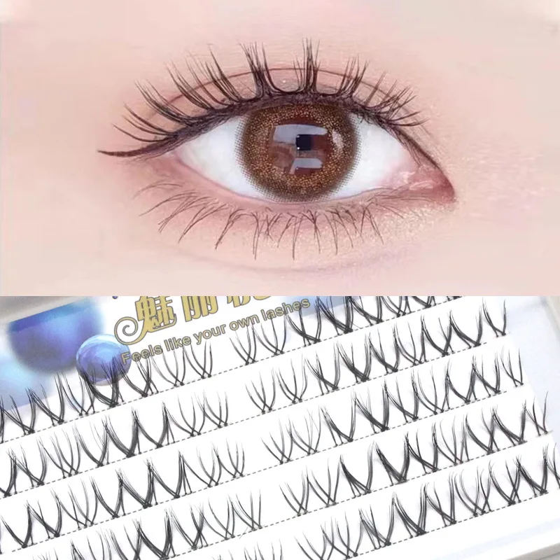 Segmental-False-Eyelashes-Transparent-Stalk-Makeup-Eyelashes-Extend ...