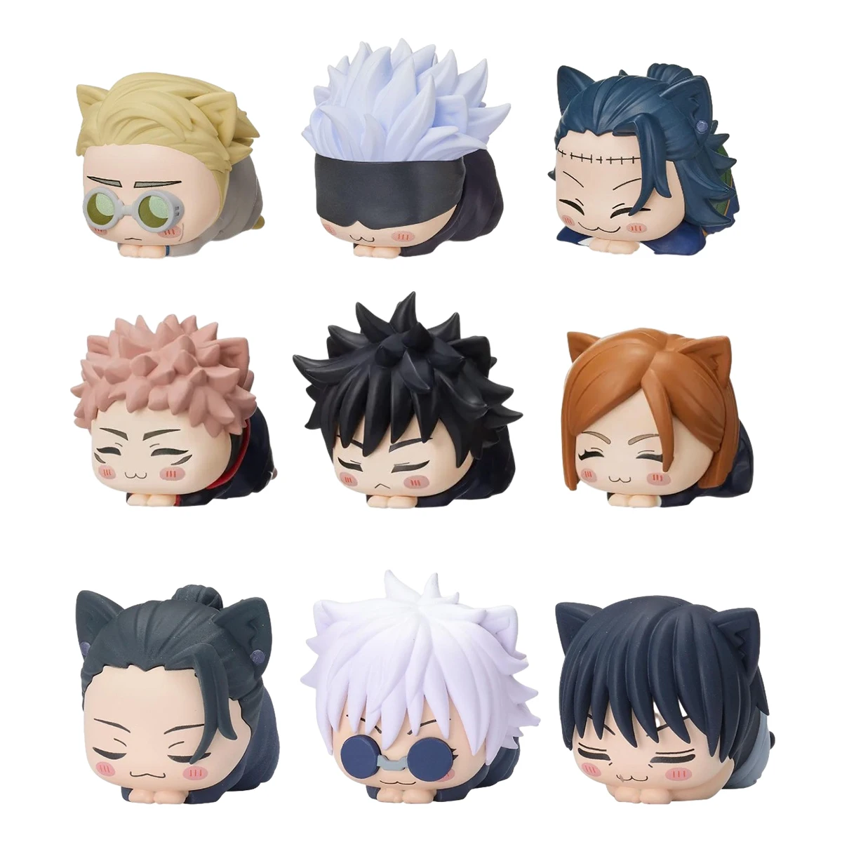 Jujutsu-Kaisen-Figura-Anime-Yuji-Itadori-Satoru-Gojo-Gato-Napping-PVC-Q ...