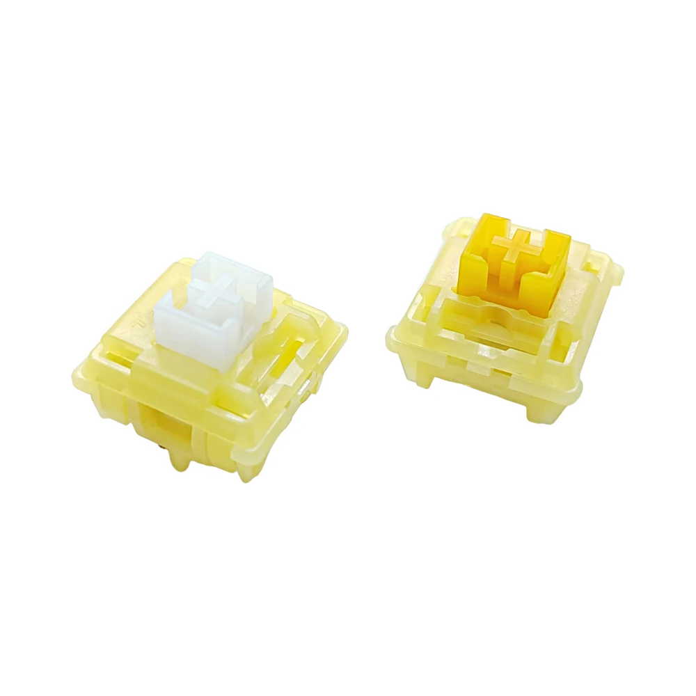Tecsee Pudding Middle Yellow/White POM Tatcile/Linear Stem Mechanical ...