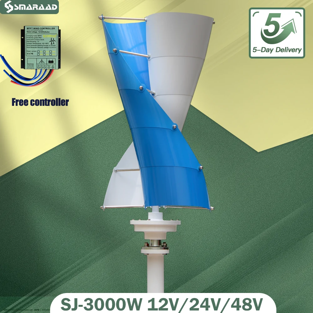 3000w-Wind-vertikaler-Turbinen-generator-Alternative-Windm-hle-mit ...