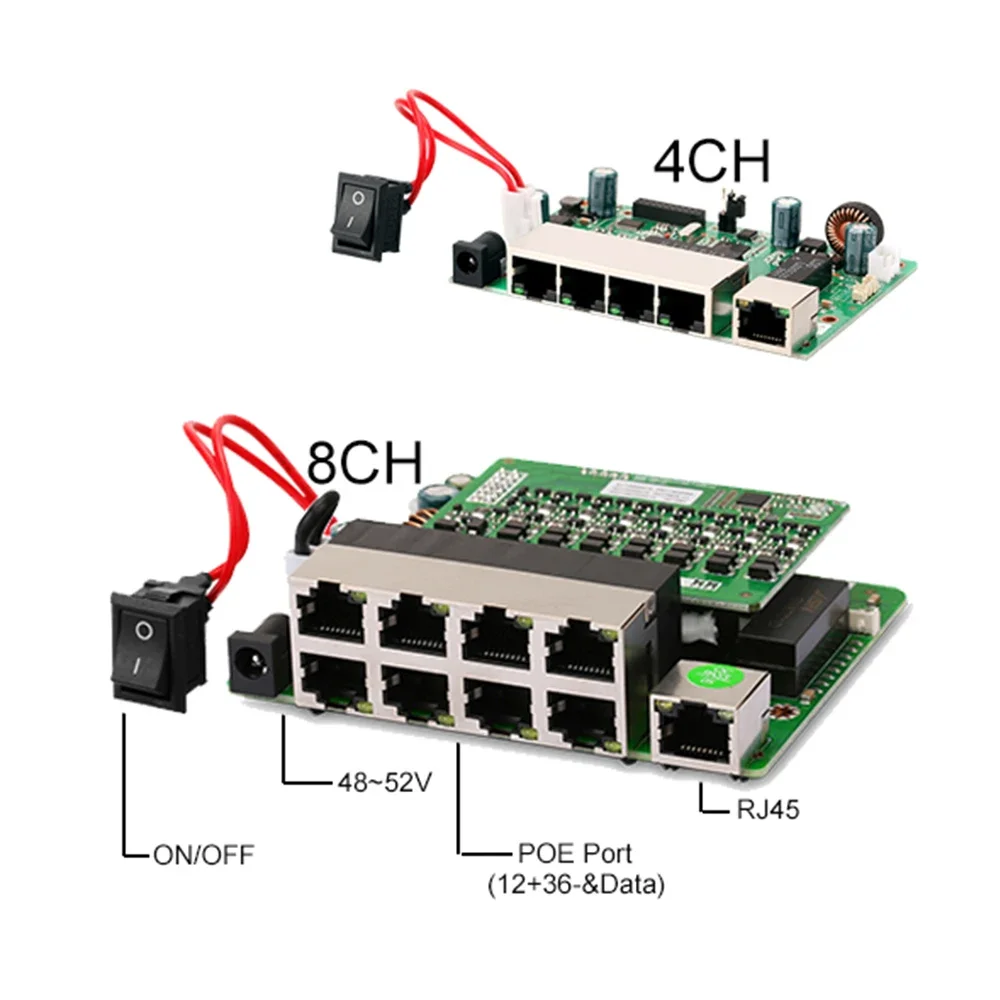 10/100 Mbps 6/10 Ports POE Hectobit Switch Active Fast Switch With ...