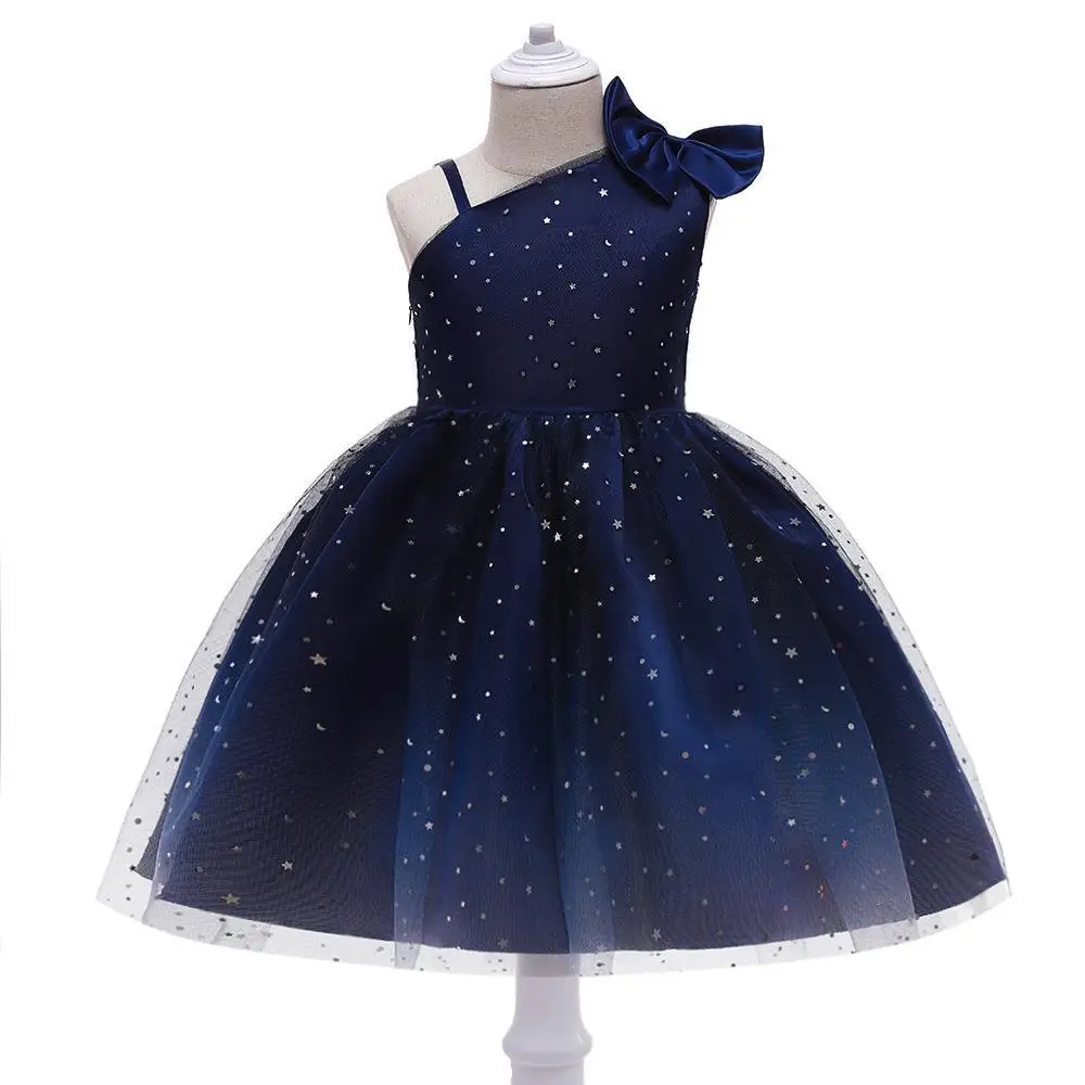 Little-Girls-One-Shoulder-Birthday-Party-Dress-Girls-Graduation ...