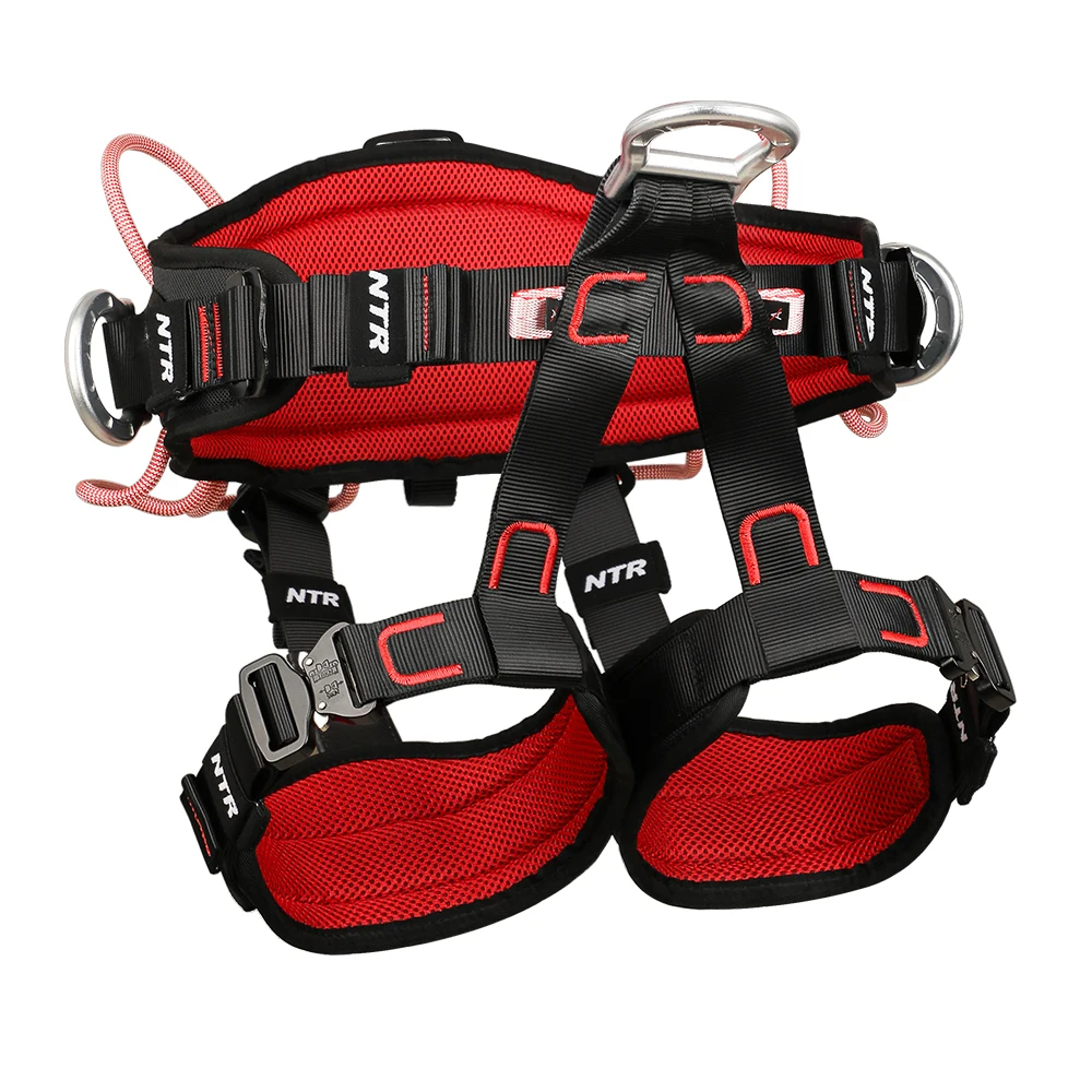 Safety Half Body Harness Saddle Belt SRT Tree Climbing Rappelling ...