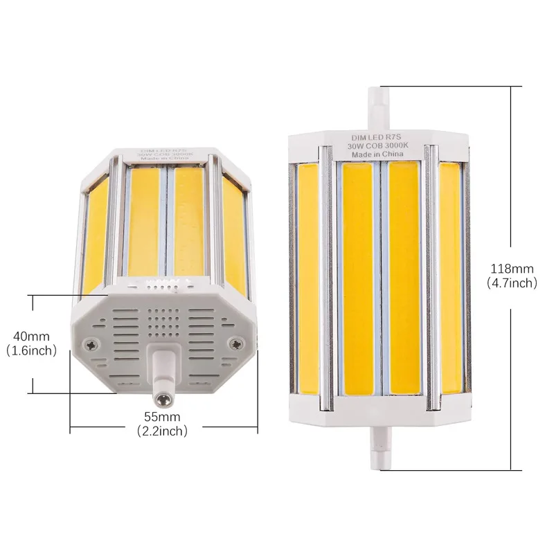 Dimmable-COB-Led-118mm-R7S-light-30w-R7S-bulb-lamp-without-fan-J118 ...