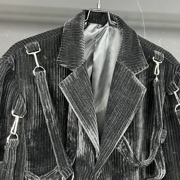 Corduroy Thickened Ribbon Heavy Industry Suit Jackets Men's Winter Warm ...