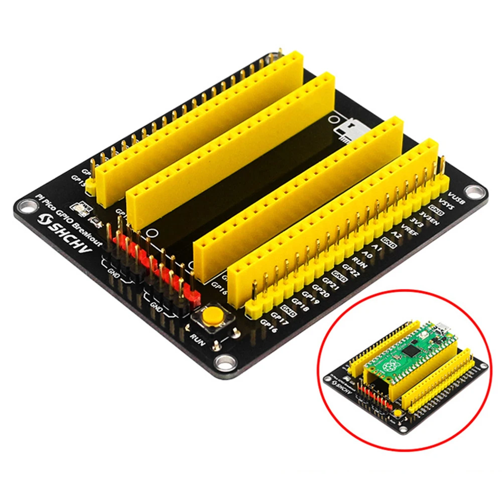 Breakout Extender Diy Expansion Board For Raspberry Pi Pico Gpio No Need To Solder External 