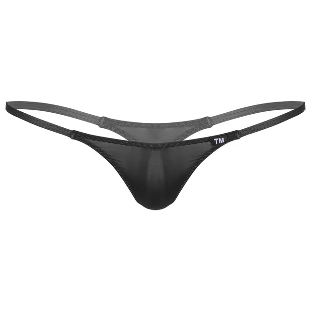 Mens Mini Micro Coverage Underwear Low Rise Thongs Panties Solid Color ...