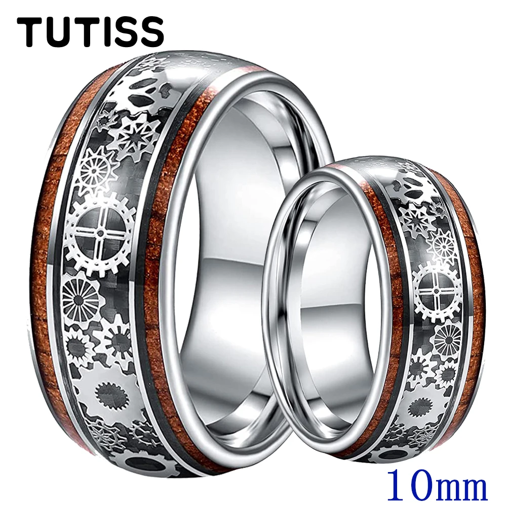 TUTISS-Anillo-de-engranaje-de-tungsteno-para-hombre-y-mujer-banda-de ...