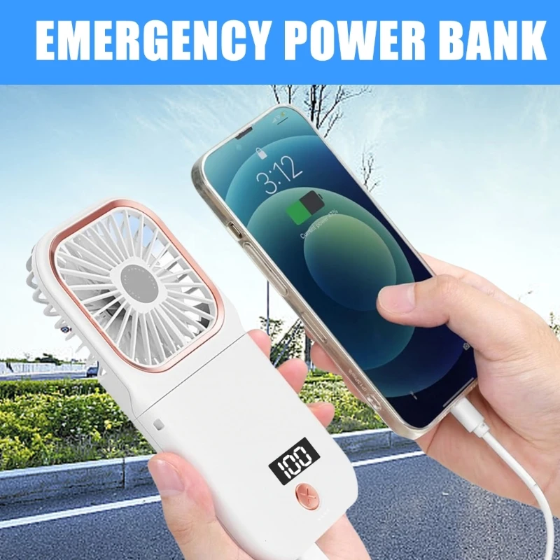 Portable Fan Handheld Fan USB Rechargeable Fan Foldable Handheld Small ...