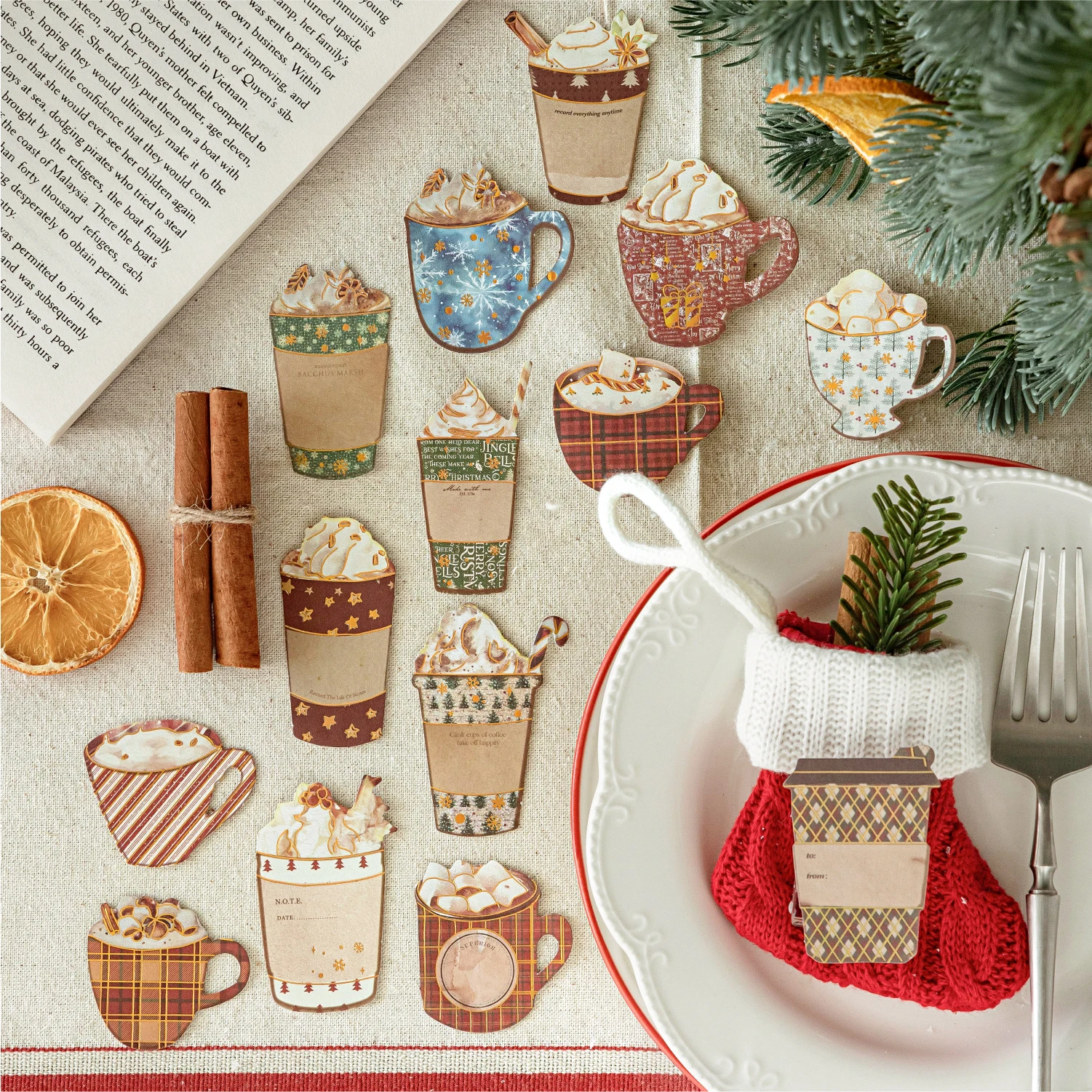 30pcs Christmas Confession Series Retro Label Decorative Stickers ...